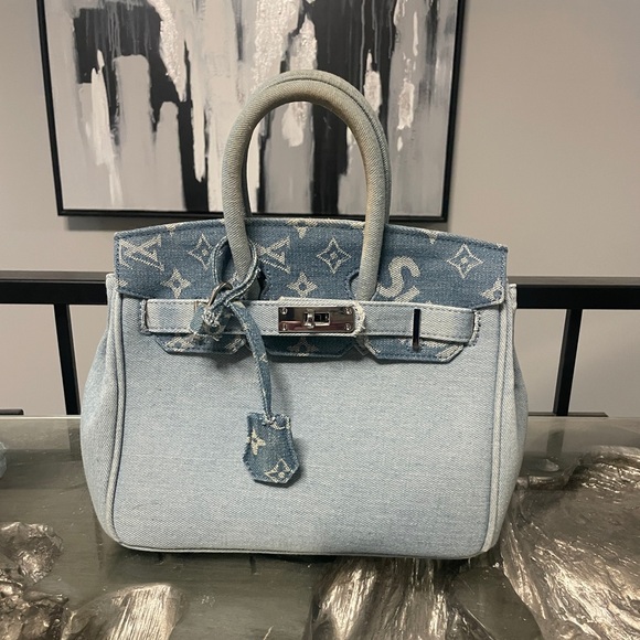 Bags | Denim Birkin Bag | Poshmark